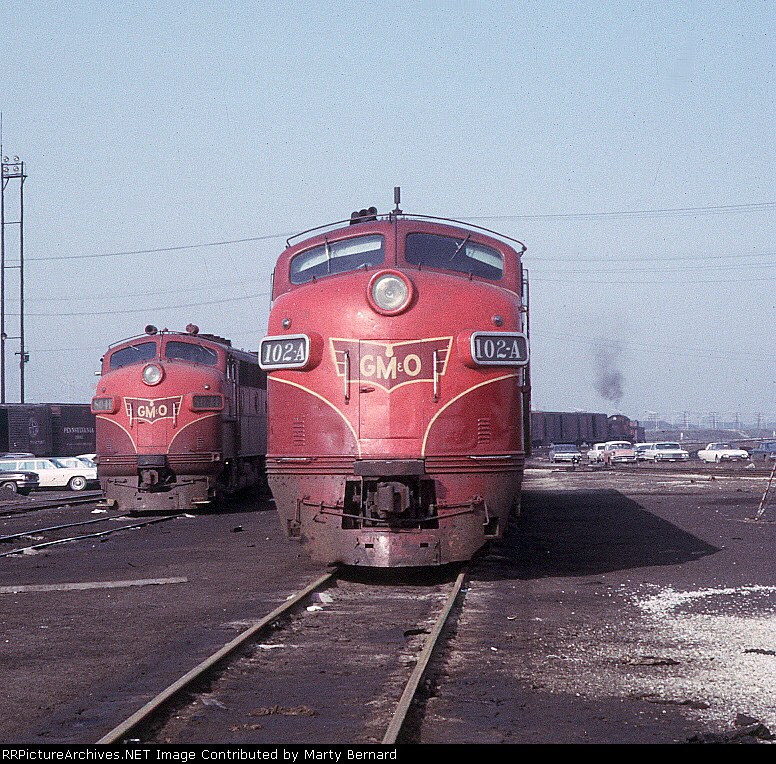 GM&O 102A and 804B Between Assignments in 1965